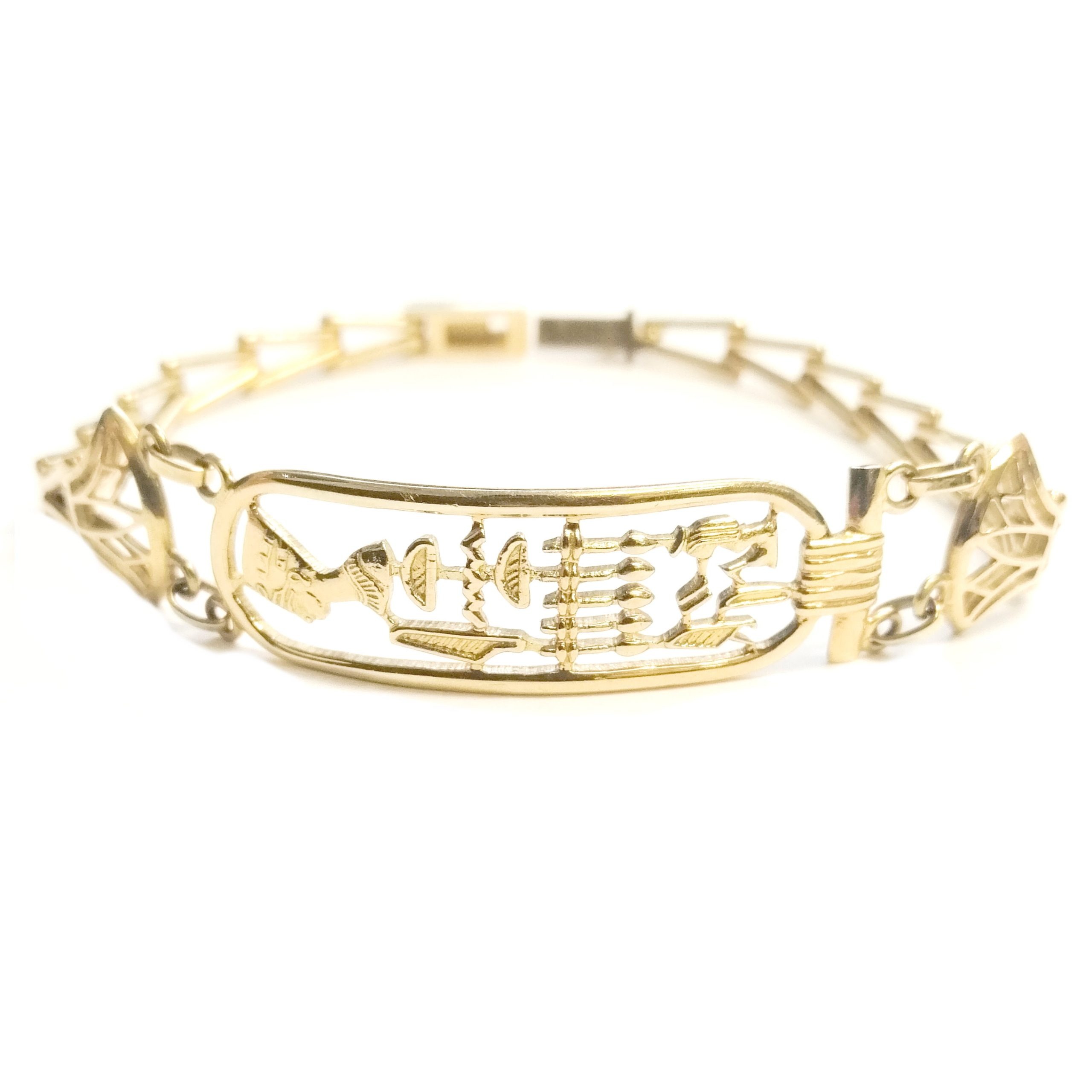 18ct Gold Egyptian Hieroglyphic Bracelet - G Davison & Sons Jewellers ...