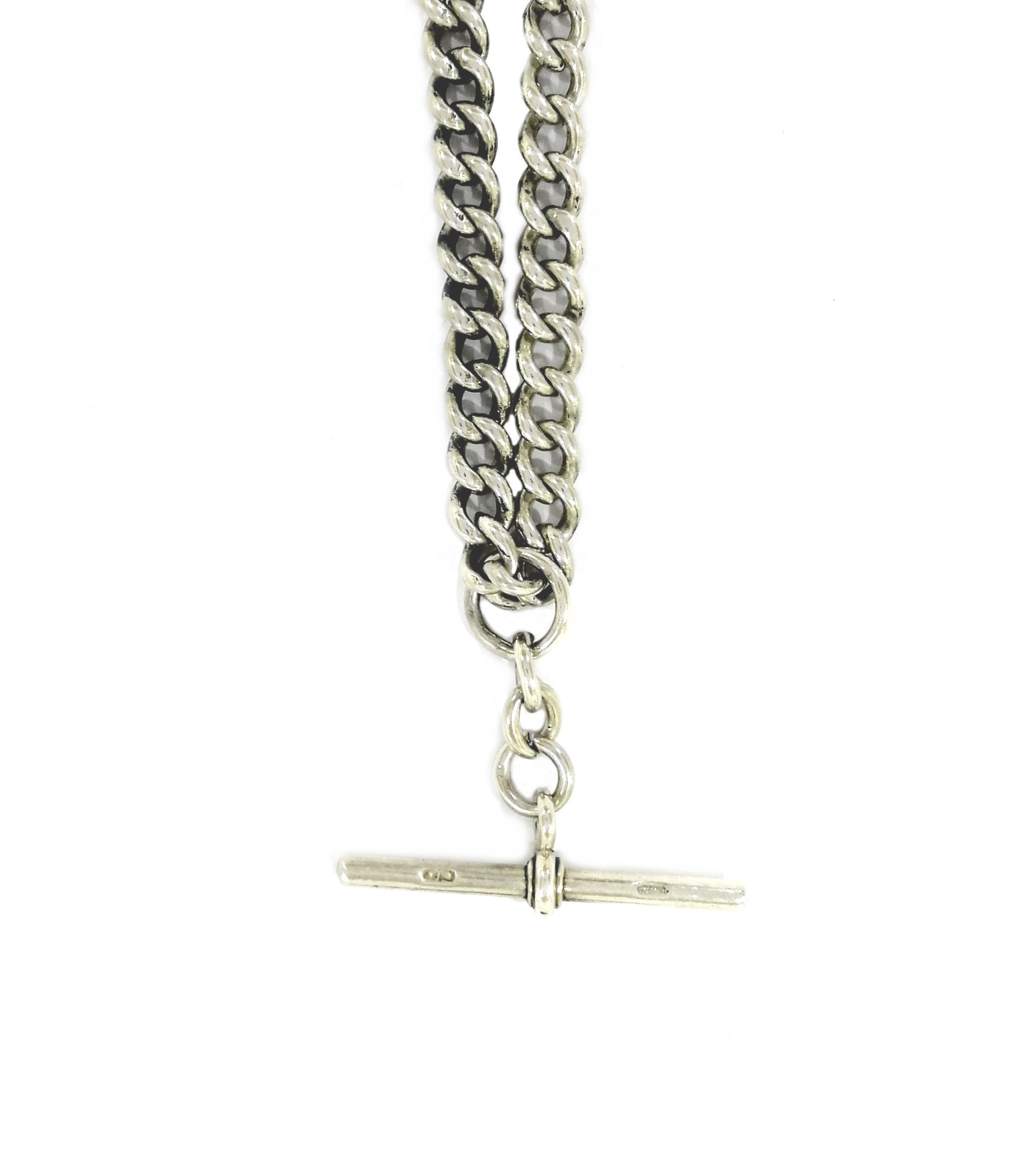 Antique Silver Double Albert Chain - G Davison & Sons Jewellers in ...