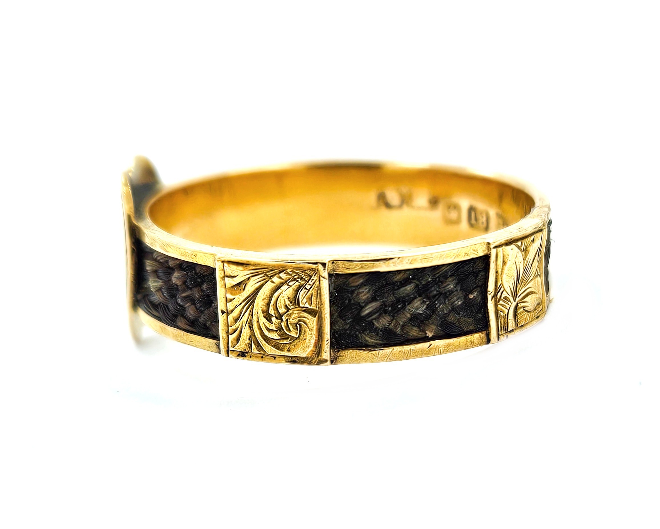 Edwardian Mourning Ring with Plaited Hair - G Davison & Sons Jewellers ...