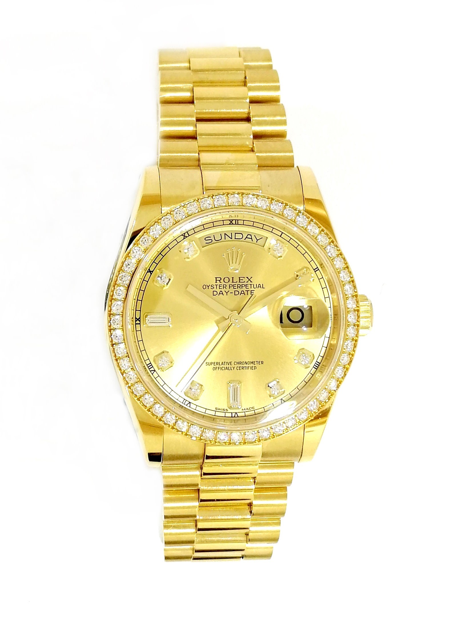 Rolex Day-Date Diamond Dial & Bezel 118348 - G Davison & Sons Jewellers ...