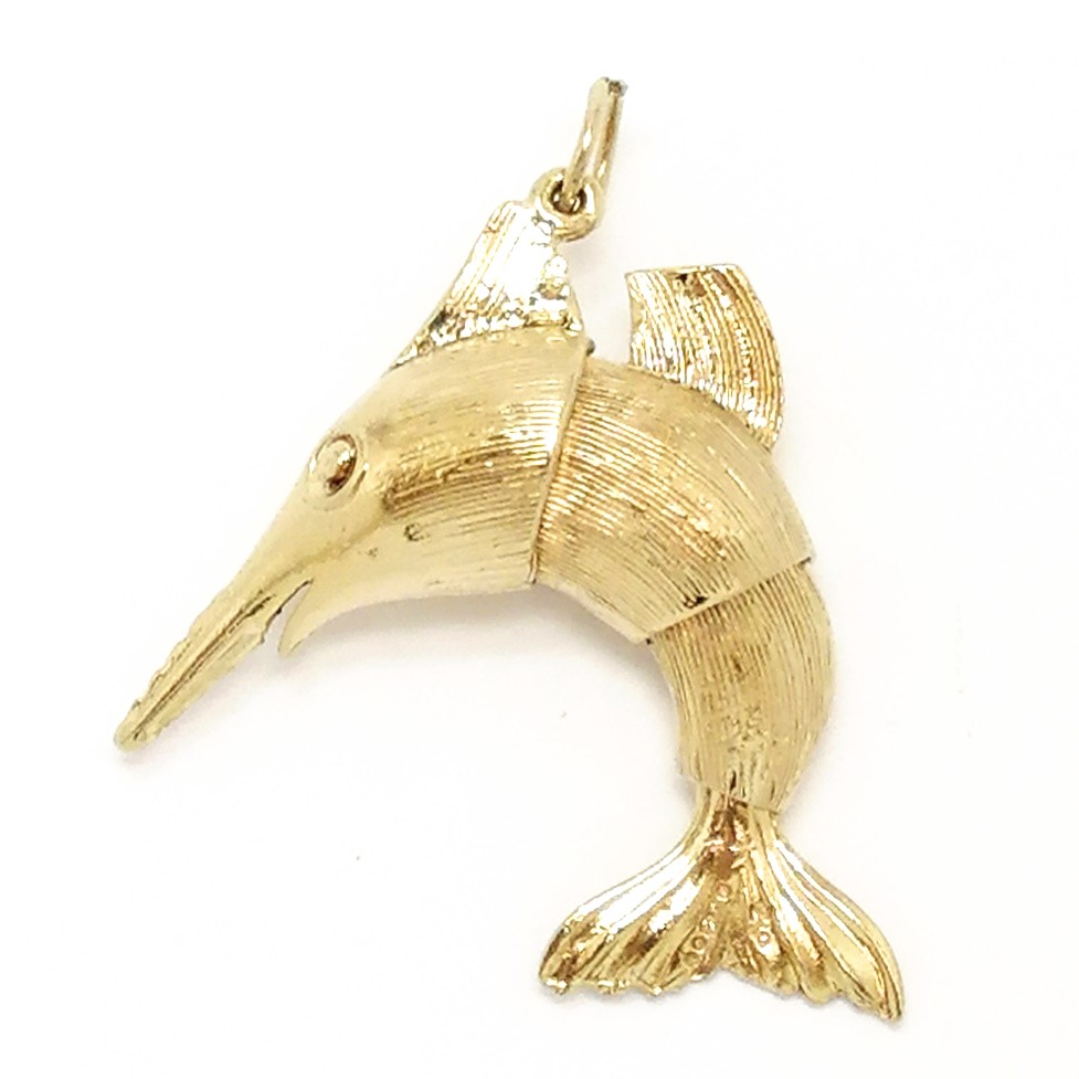 Vintage 9ct Gold Sword Fish Pendant 1969 - G Davison & Sons Jewellers ...