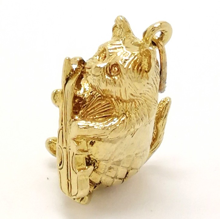 Vintage 9ct Gold Solid Cat & Fiddle Charm 1967 - G Davison & Sons ...