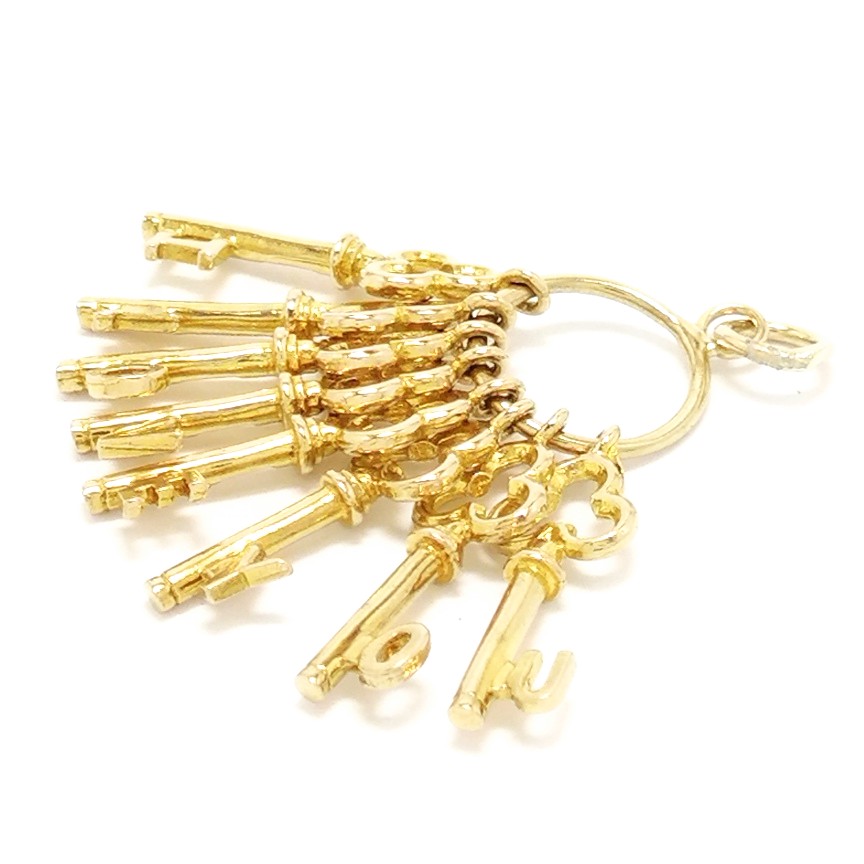Vintage 9ct Gold I LOVE YOU Keys Charm 1994 - G Davison & Sons ...