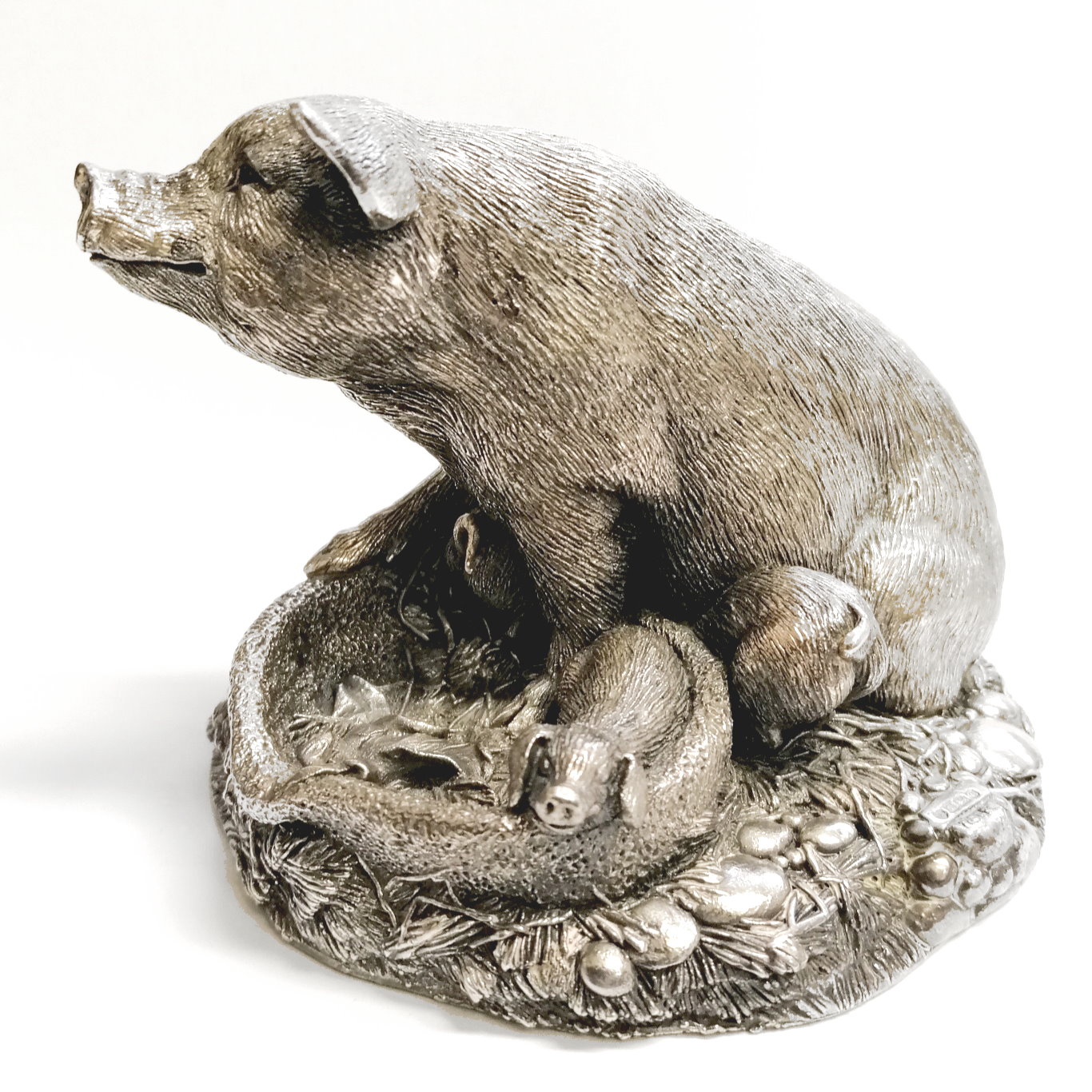 Silver Pigs Ornament by M.Abberley (1992) - G Davison & Sons Jewellers ...